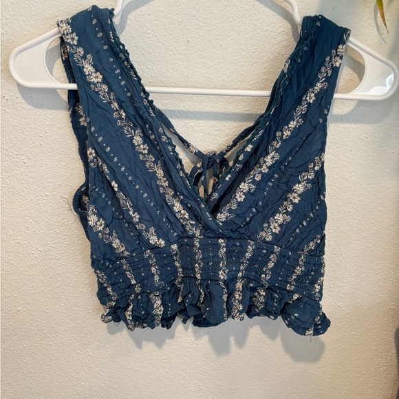 Angie | Tops | Angie Navy And White Floral Tank Top | Poshmark